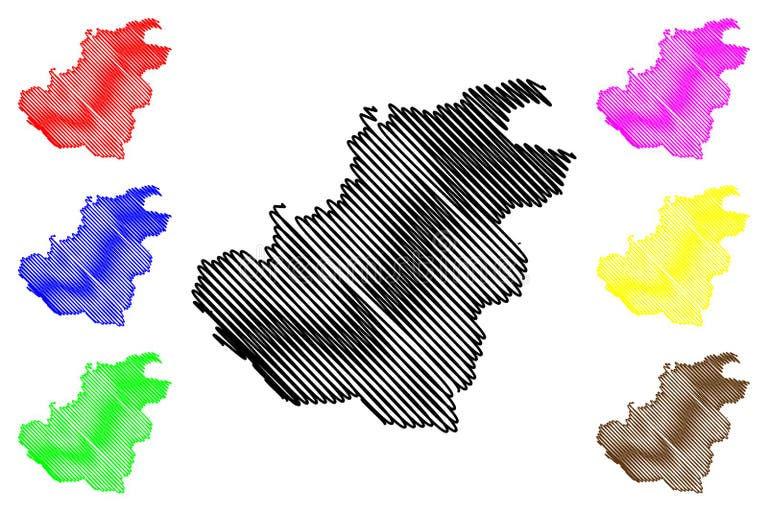 Quthing District Districts of Lesotho, Kingdom of Lesotho Map Vector ...