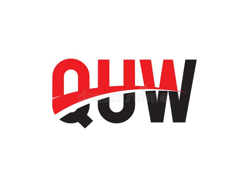 QUW Letter Initial Logo Design Vector Illustration Stock Vector ...