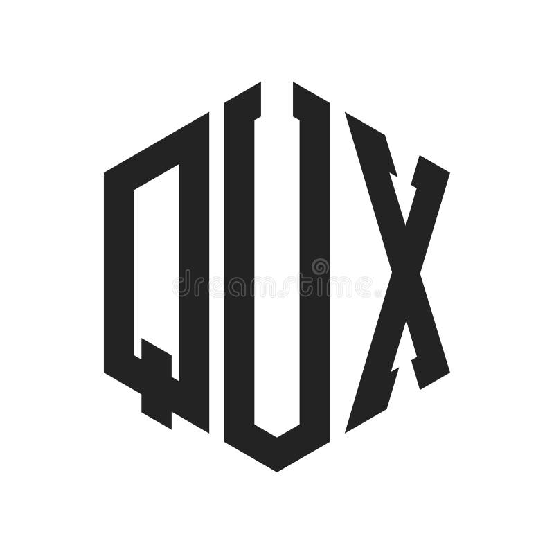 QUX Logo Design. Initial Letter QUX Monogram Logo Using Hexagon Shape ...