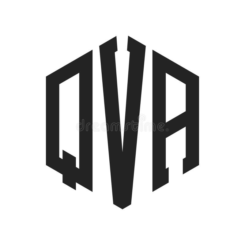 QVA Logo Design. Initial Letter QVA Monogram Logo Using Hexagon Shape ...