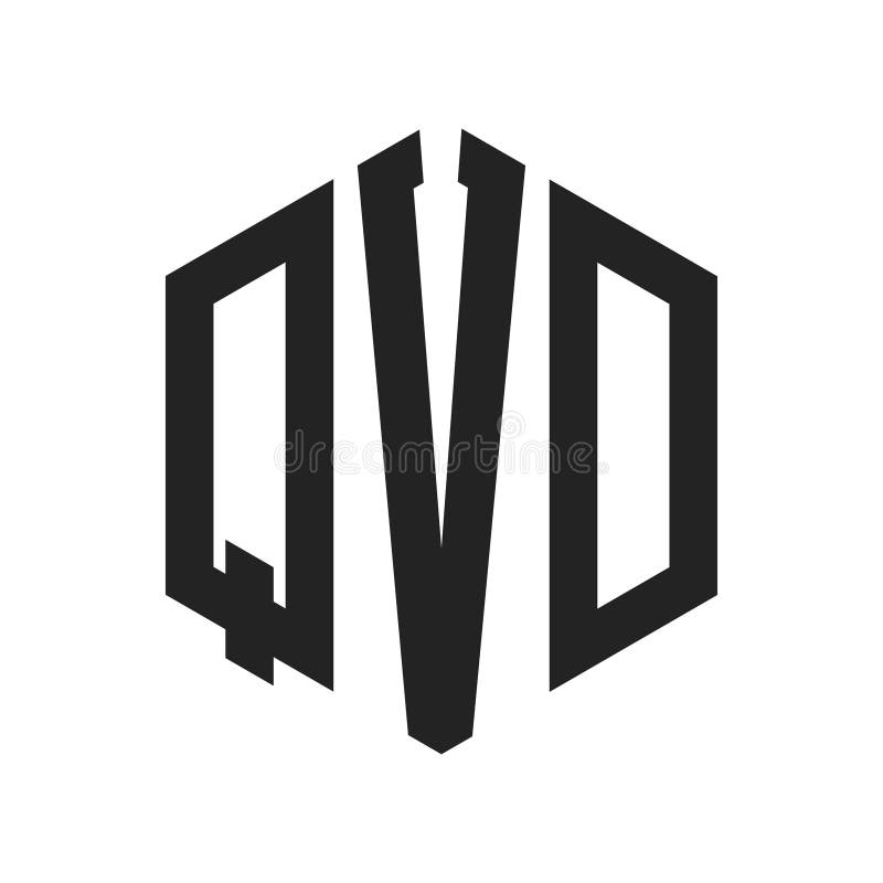 QVD Logo Design. Initial Letter QVD Monogram Logo Using Hexagon Shape ...