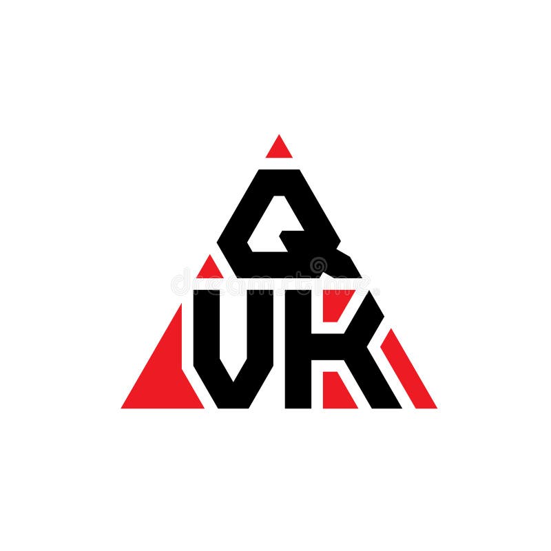 QVK Triangle Letter Logo Design with Triangle Shape. QVK Triangle Logo ...