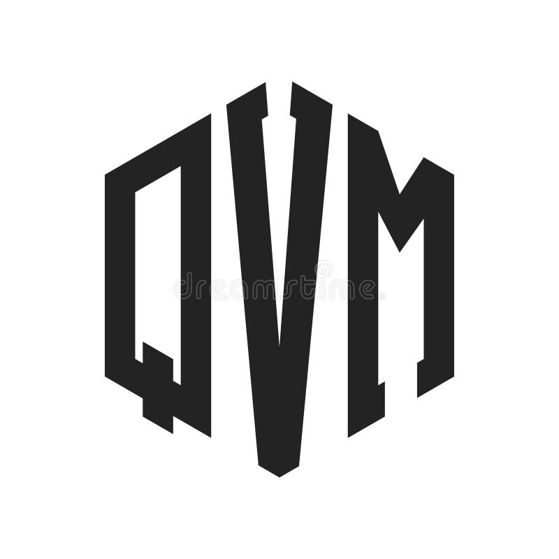 QVM Logo Design. Initial Letter QVM Monogram Logo Using Hexagon Shape Stock Vector ...