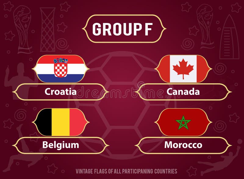 Round Flags with White Border of All Participating Countries of Qatar ...