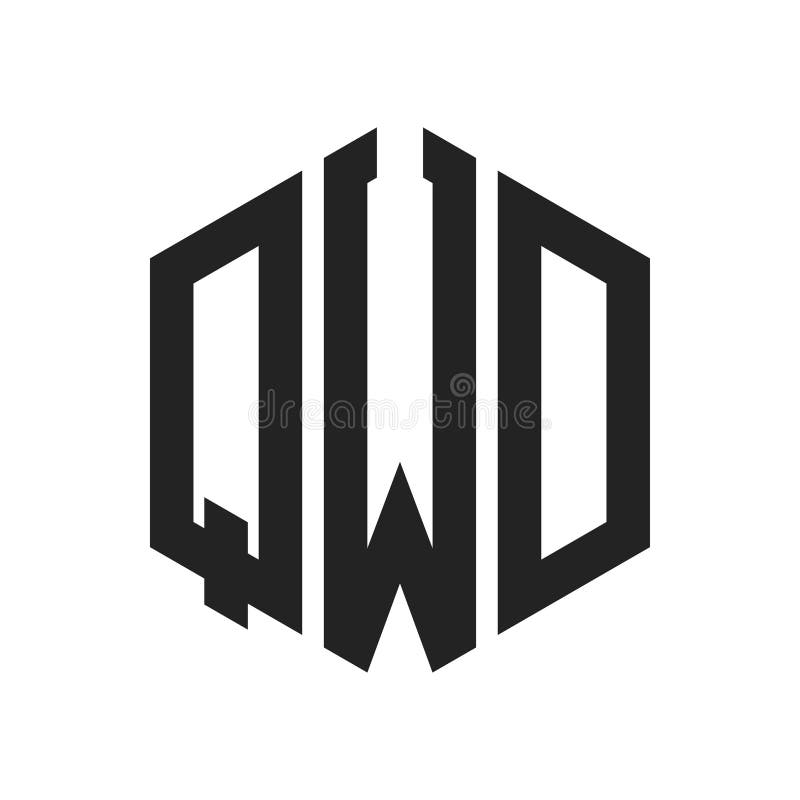 QWD Logo Design. Initial Letter QWD Monogram Logo Using Hexagon Shape ...