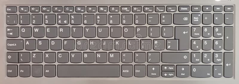 Qwerty Keyboard for Office Use, Keypad of a Laptop, Enter Button ...