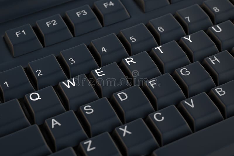 Qwerty keys stock illustration. Illustration of technology - 185669409
