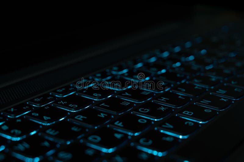 QWERTY Laptop Keyboard with English Alphabet Keys Stock Image - Image ...