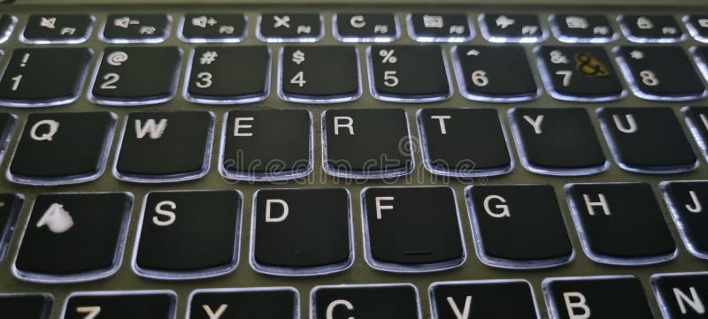 The Qwerty Letter of the Keyboard Stock Photo - Image of electronics ...