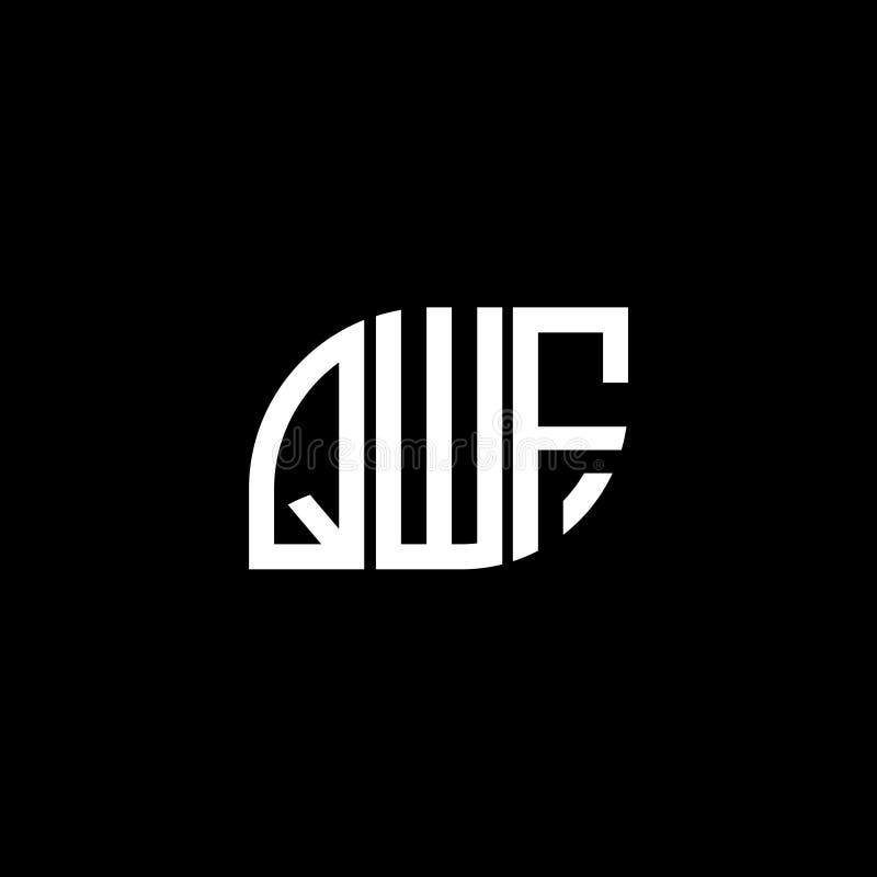 QWF Letter Logo Design on Black Background.QWF Creative Initials Letter ...