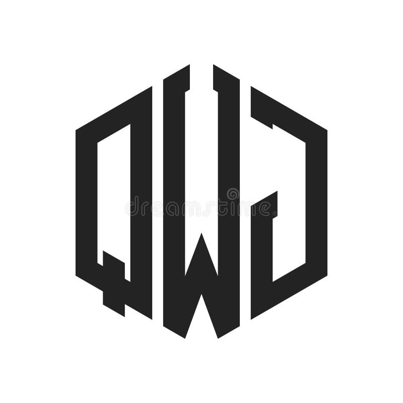 QWJ Logo Design. Initial Letter QWJ Monogram Logo Using Hexagon Shape ...