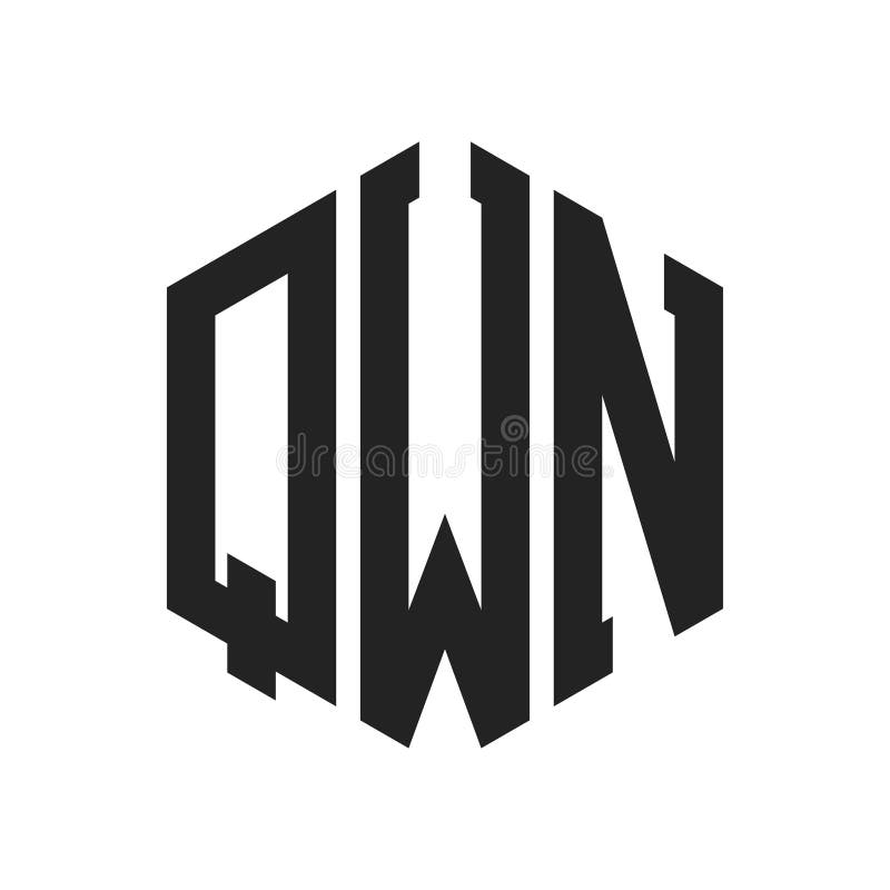 QWN Logo Design. Initial Letter QWN Monogram Logo Using Hexagon Shape ...