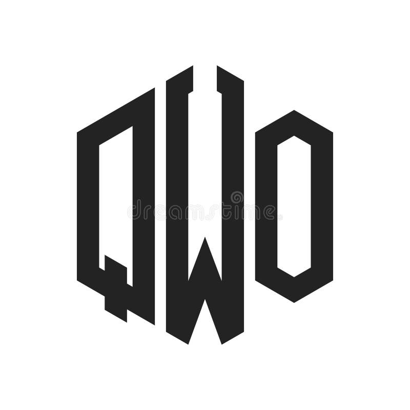 QWO Logo Design. Initial Letter QWO Monogram Logo Using Hexagon Shape ...