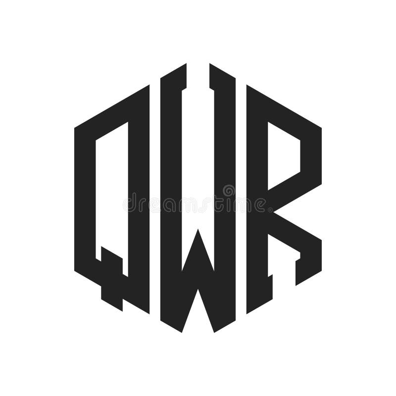 QWR Logo Design. Initial Letter QWR Monogram Logo Using Hexagon Shape ...