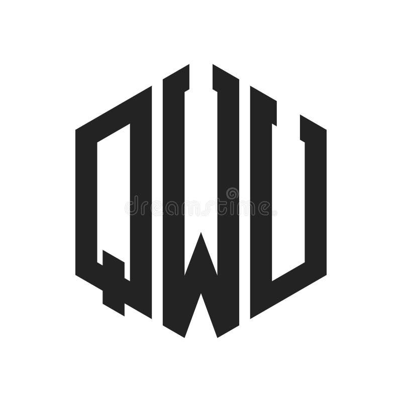 QWU Logo Design. Initial Letter QWU Monogram Logo Using Hexagon Shape ...