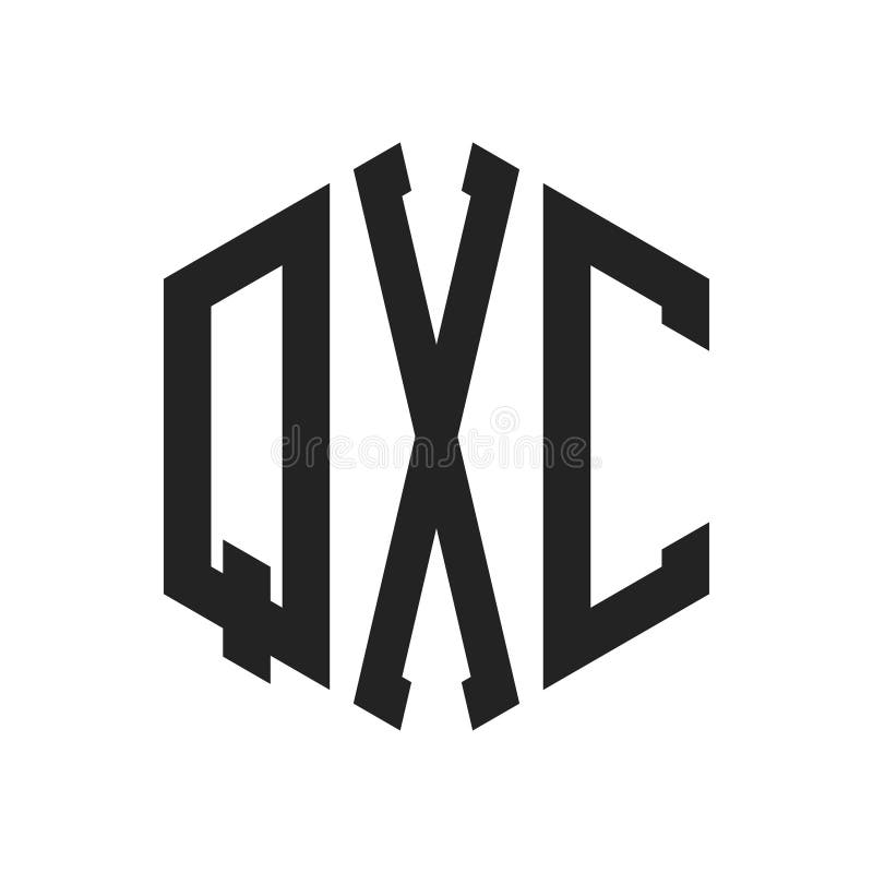 QXC Logo Design. Initial Letter QXC Monogram Logo Using Hexagon Shape ...