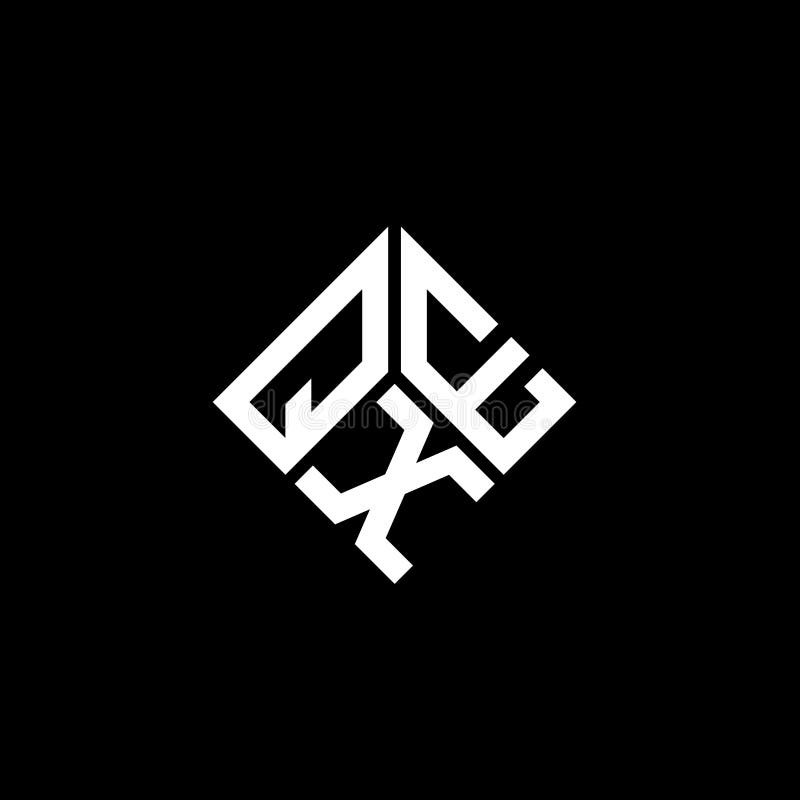 QXE Letter Logo Design on Black Background. QXE Creative Initials ...