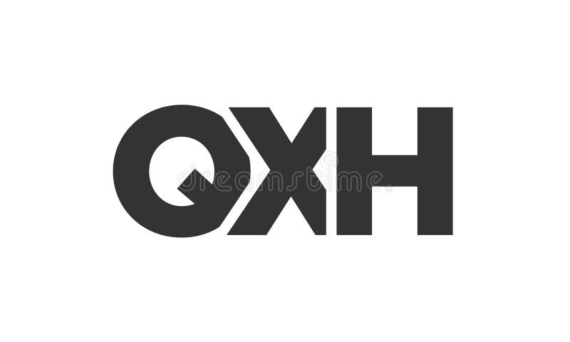 QXH Logo Design Template with Strong and Modern Bold Text. Initial ...