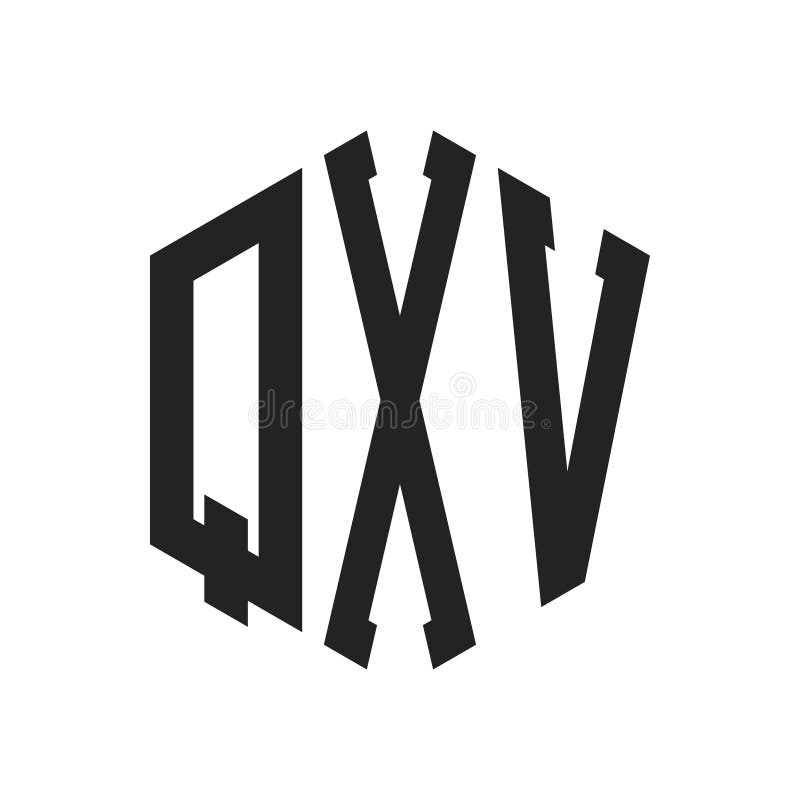 QXV Logo Design. Initial Letter QXV Monogram Logo Using Hexagon Shape ...