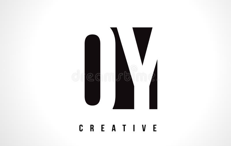 QY Q Y White Letter Logo Design with Black Square. Stock Vector ...
