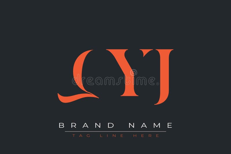 QYJ Abstract Letter Logo Design Stock Illustration - Illustration of ...