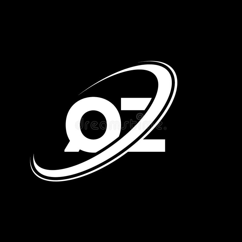 QZ Q Z Letter Logo Design. Initial Letter QZ Linked Circle Uppercase ...
