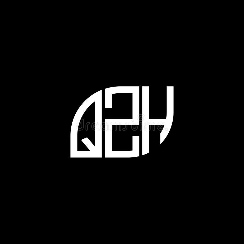 QZH Letter Logo Design on Black Background.QZH Creative Initials Letter ...