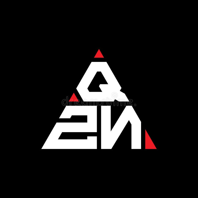 QZN Triangle Letter Logo Design with Triangle Shape. QZN Triangle Logo ...