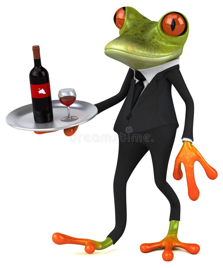 Rã do divertimento ilustração stock. Ilustração de bordéus - 79967741