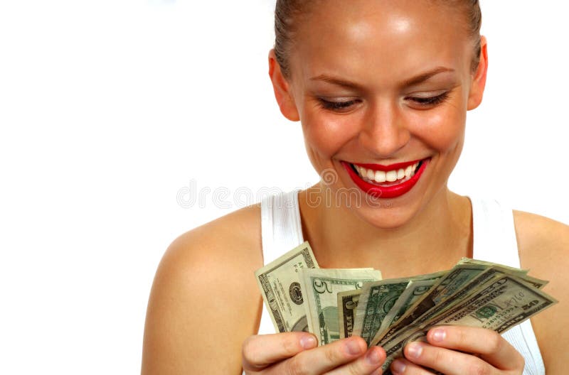 Räkna pengar fotografering för bildbyråer. Bild av modell - 760573