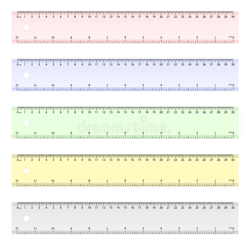 Polegadas E Réguas Métricas De Centímetro Escala De Medida Dos ...