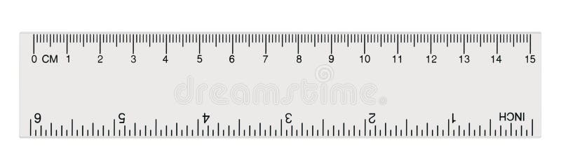 Régua Transparente Branca, Isolada Em Polegadas E Centímetros ...