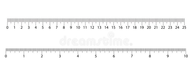 Réguas De Polegadas E Métricas Indicador De Medida Cm Da Escala Cm Em ...