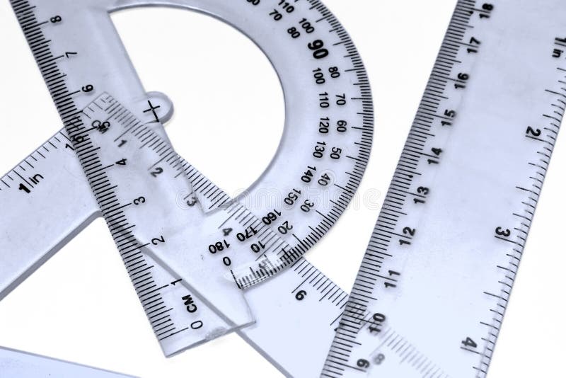 Três réguas na cor foto de stock. Imagem de instrumento - 7608150