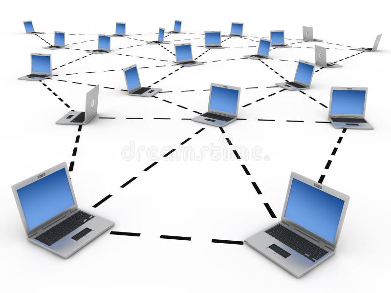 Réseau informatique illustration stock. Illustration du digital - 4457914