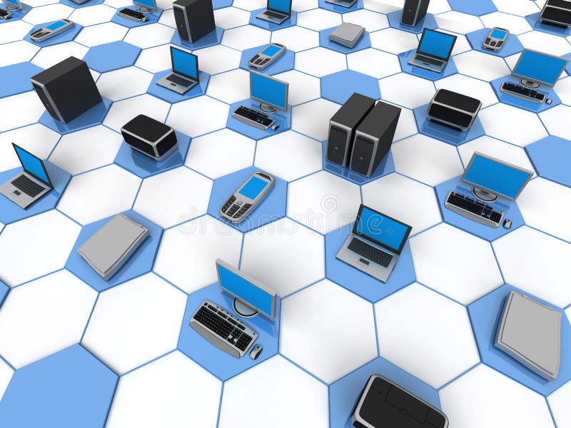 Réseau informatique illustration stock. Illustration du fond - 4592220