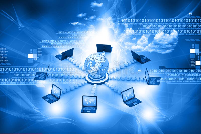Réseau Informatique Et Communication D'Internet Illustration Stock ...