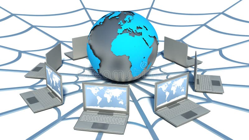 Réseau Informatique Global. Web Illustration Stock - Illustration du ...