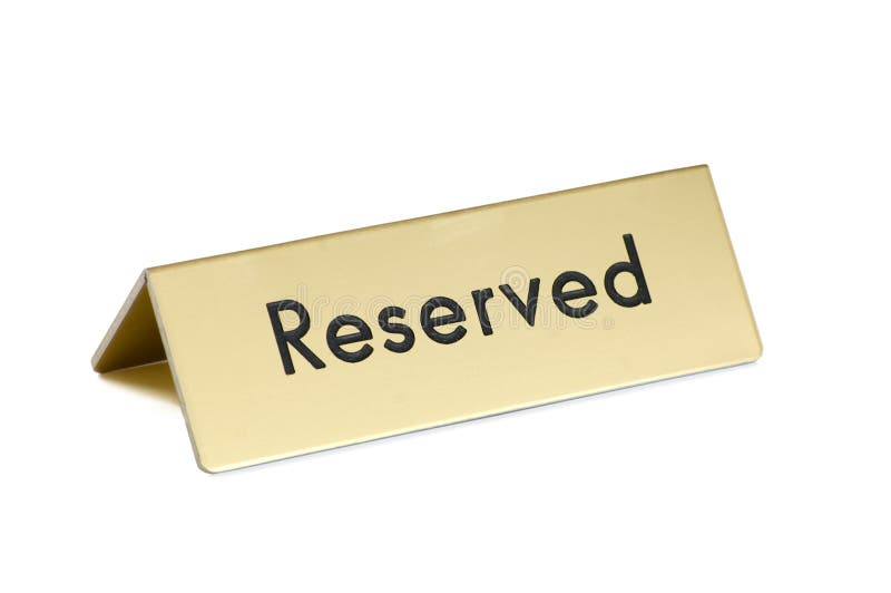 Table réservée photo stock. Image du signe, mariage, réservation - 14822990
