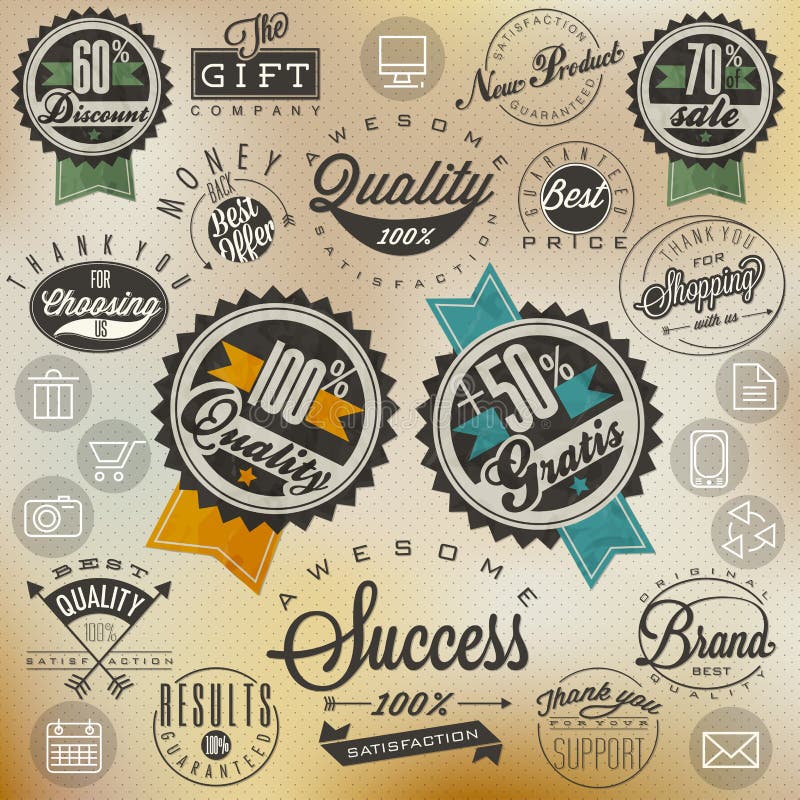 Rétro Style De Vintage, Lettrage De Main Illustration de Vecteur ...