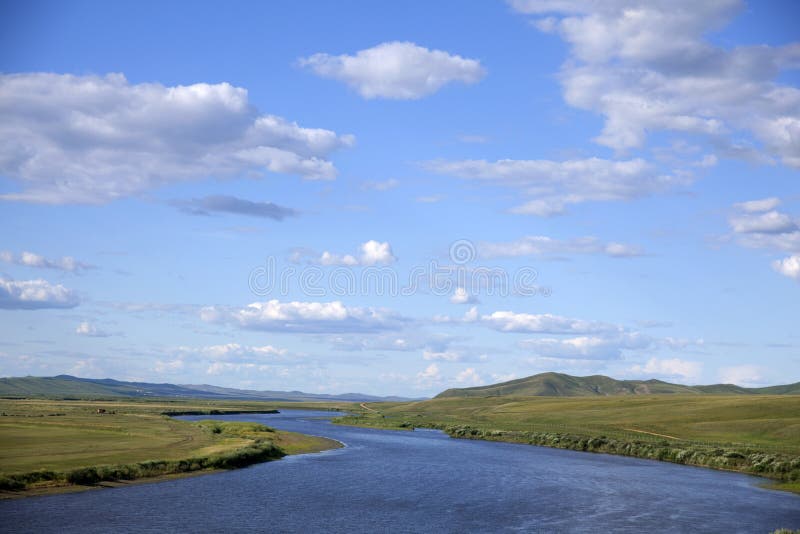 Río azul foto de archivo. Imagen de forma, curva, cielo - 15783008