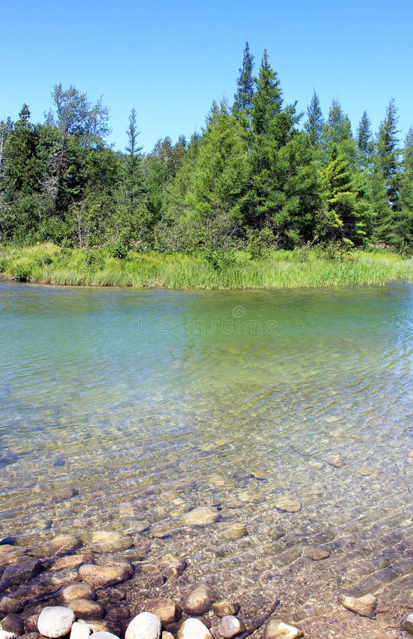 Río Michigan claro foto de archivo. Imagen de michigan - 15654916