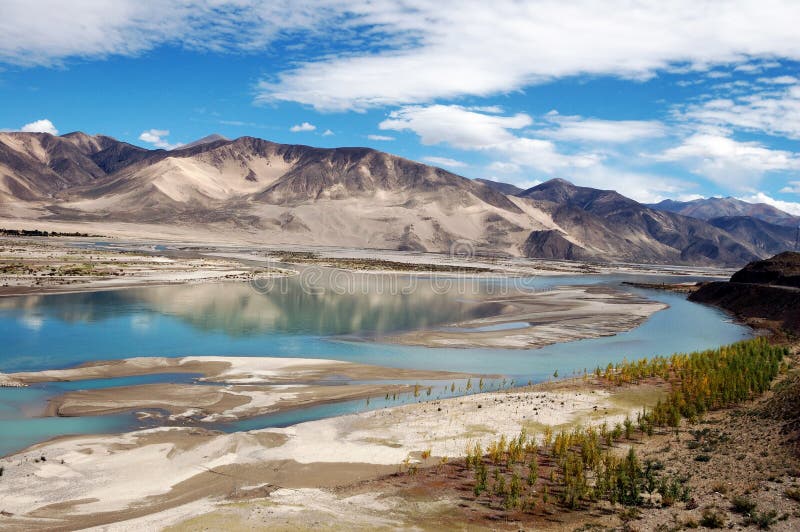 Río Brahmaputra Llamado Luit Dilao En Assam. Río Brahmaputra Seco En ...