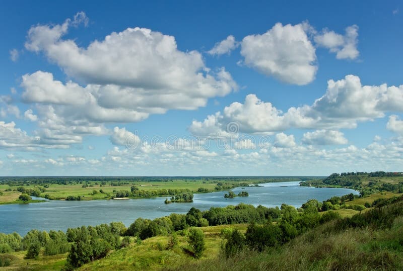 Río de Oka imagen de archivo. Imagen de rusia, azul, campo - 35432751