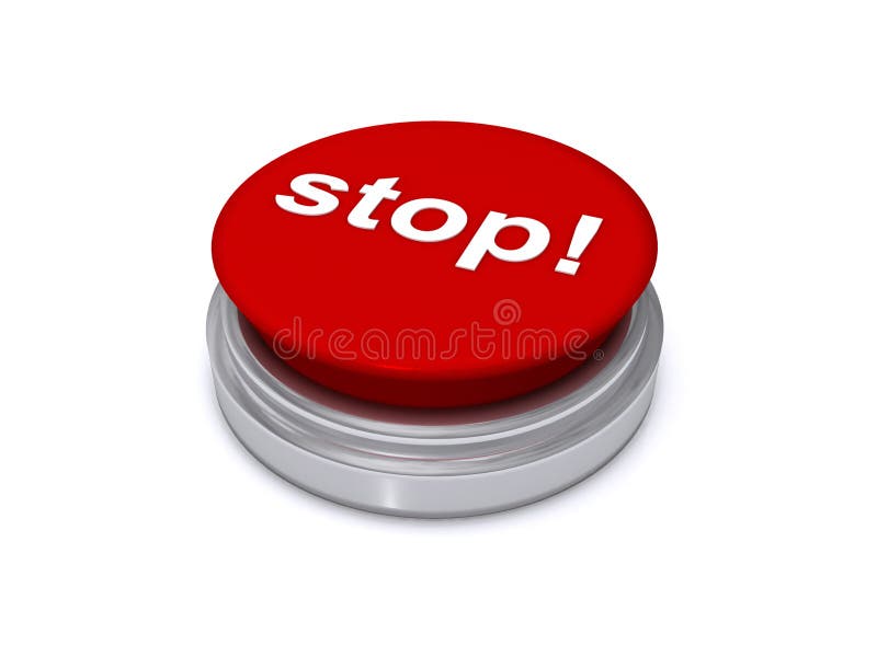 Symbol För Symbol För Lägenhet För Stoppknapp Vektor Illustrationer ...