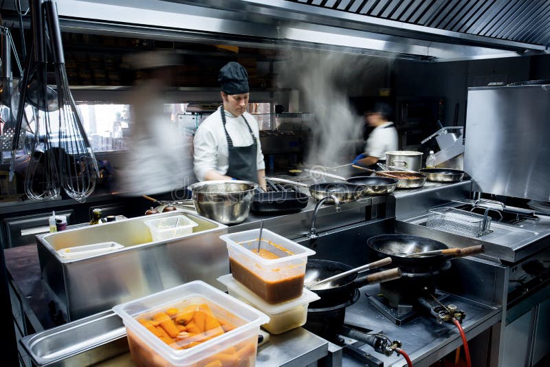 Restaurangkök fotografering för bildbyråer. Bild av gasbr - 33851437