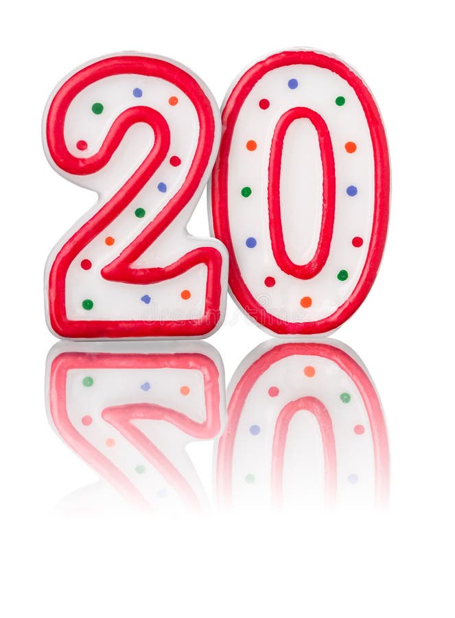 Rött nummer 20 stock illustrationer. Illustration av lyckönskan - 38827568