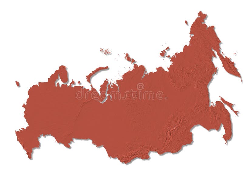 Mapa de relevo de Rússia ilustração do vetor. Ilustração de montanha ...