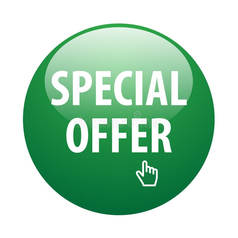 Special offer button stock vector. Illustration of paper - 149925657