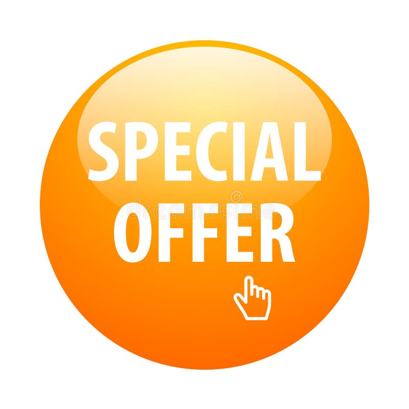 Special Offer Orange Round Button Stock Vector - Illustration of ...